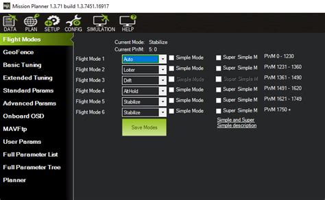 Mission Planner Configuration And Tuning — Mission Planner Documentation