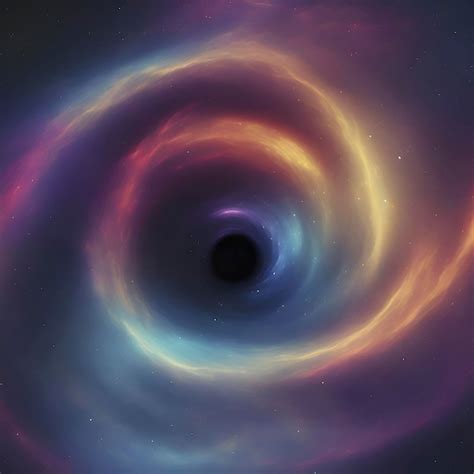 Premium Psd Swirling Nebula And The Black Hole In The Middle Of A