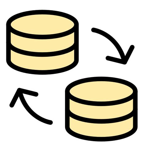 share database generic color lineal color icon