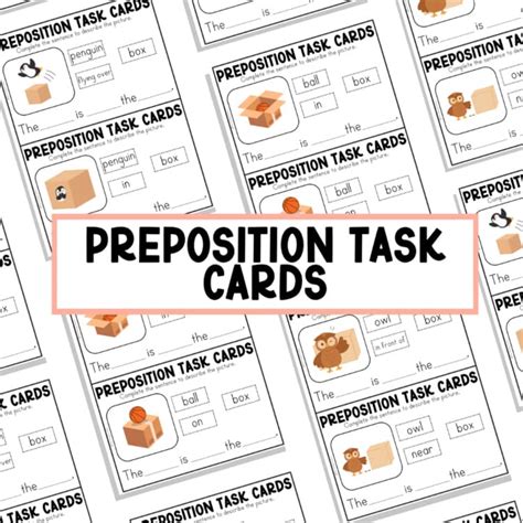 Prepositions Language Task Cards For Speech Therapy By Play Therapy