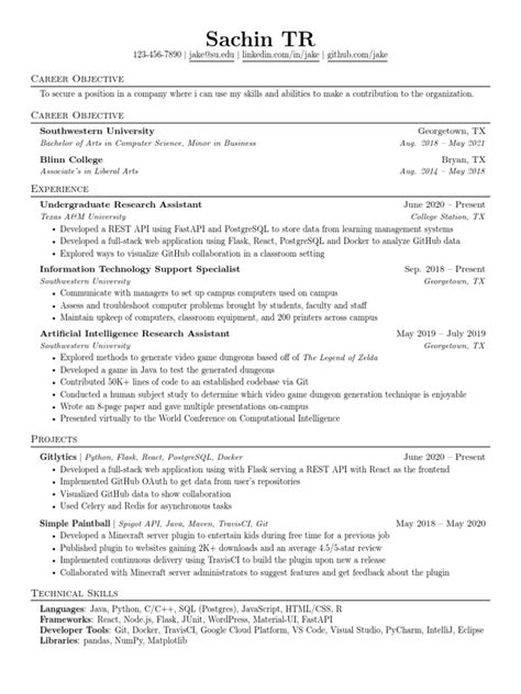 Jake S Resume Pdf Postgre Sql World Wide Web