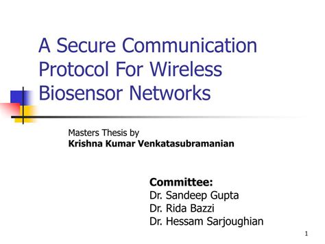 PPT A Secure Communication Protocol For Wireless Biosensor Networks PowerPoint Presentation