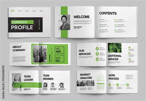 Landscape Company Profile Booklet Stock Template Adobe Stock
