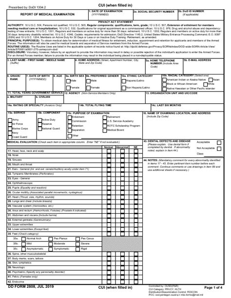 Dd Form 2808 Download Fillable Pdf Or Fill Online Report Of Medical