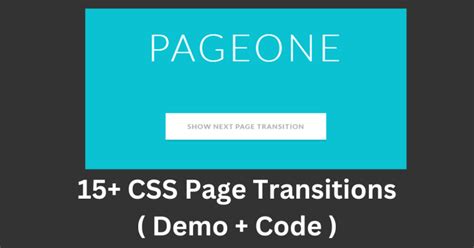 15 Css Page Transitions Code Demos
