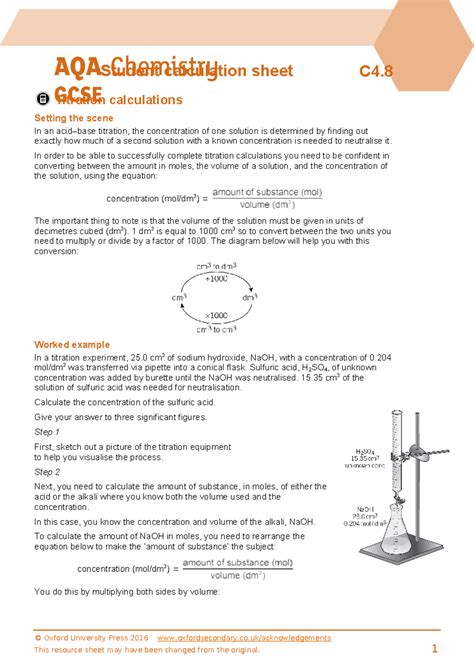 Titration Calculations Ss Titration Calculations Setting The Scene In
