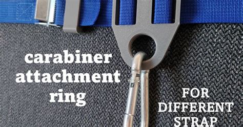 carabiner strap attachment ring horizontal different sizes by link