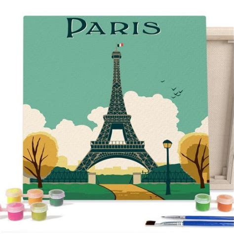 아이러브페인팅 Diy 캔버스형 명화그리기 랜드마크 [파리 에펠탑] 에누리 가격비교