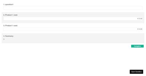 Survey React Examples Codesandbox