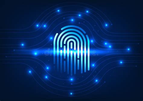 Cyber Security Technology Fingerprints Connected To The Circuit Demonstrates Safety Technology