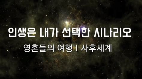 삶은 내가 정해서 태어난거에요ㅣ죽음 이후의 세계ㅣ영혼들의 여행 Youtube