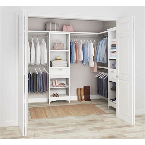 Lowes Walk In Closets 8ft Java Wood Closet Kit Whalen Furniture