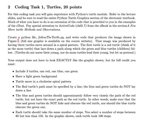 2 Coding Task 1 Turtles 20 Points For This Coding