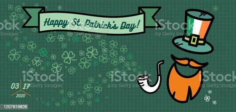 세인트 패트릭의 하루 긴 배너입니다 플랫 벡터 녹색 오렌지 포스터 해피 세인트 패트릭의 날 퍼레이드입니다 일러스트 힙스터 플랫 성 패트릭 성당 어퍼 미드타운 맨해튼에 대한