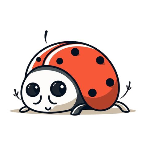 Premium Vector Cute Ladybug Isolated On White Background Vector
