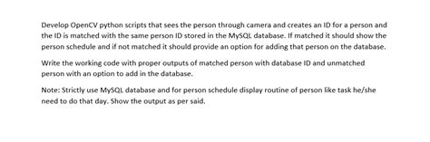develop opencv python scripts that sees the person