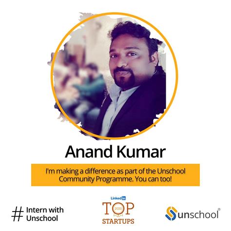 anand kumar on linkedin letsstartsunschool intern internship2020