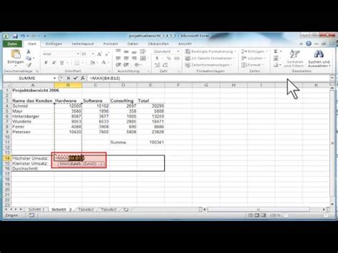 فیلم آموزشی عملکرد اکسل Mittelwert Max و Min با زیرنویس فارسی فیلم های آموزش اکسل Excel