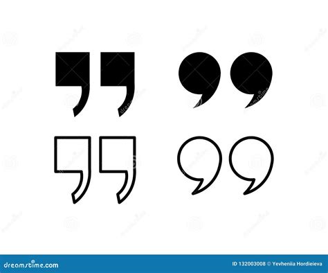 Quote Icon Quotation Paragraph Symbol Double Comma Mark Bubble Dialogue Speech Sign Vector