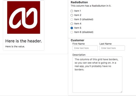 GridColumn Bootstrap NSB App Studio GridColumn Bootstrap NSB App Studio