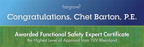 Hargrove Controls And Automations Chet Barton P E Awarded Functional