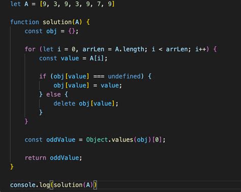 알고리즘 Codility Javascript Oddoccurrencesinarray
