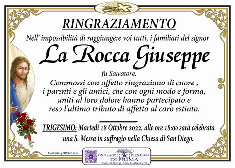 Funerali E Annunci Funebri A Canicattì Giuseppe La Rocca Funer24
