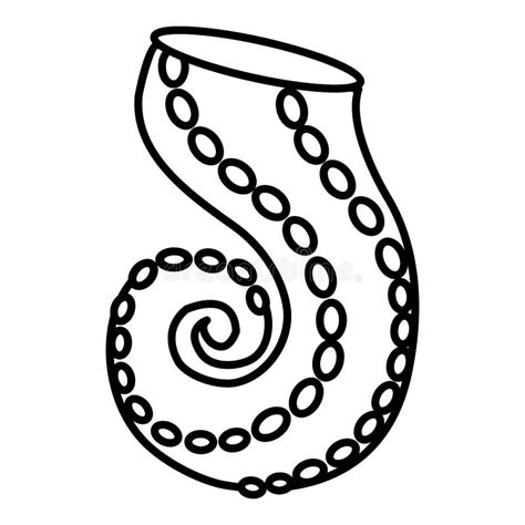 Tentacle Icon Outline Style Stock Vector Illustration Of Tasty