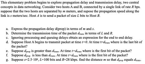 Solved This Elementary Problem Begins To Explore Propagation Chegg Com
