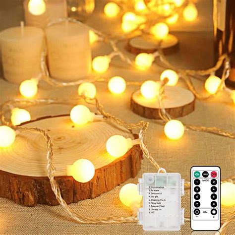 Liyade 100 Led Battery Operated String Lights Fairy Lights With