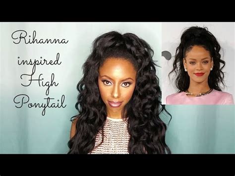 Rihanna Long Black Wavy Hair