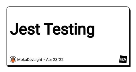 jest testing r devto