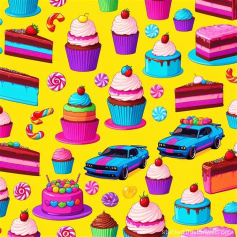 Vibrant Sweets Wallpaper Stable Diffusion Online