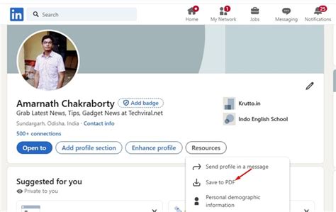How To Save LinkedIn Profile As PDF Desktop Mobile