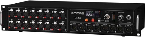 Midas DL16 16 Input 8 Output Stage Box With 16 Midas Mic Preamps 8 Low Impedance Line Level