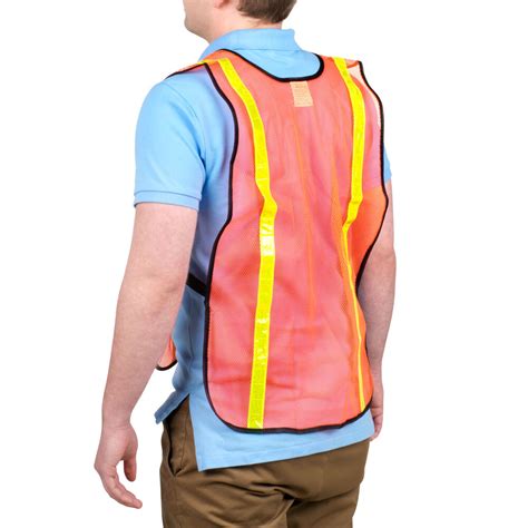 Orange High Visibility Safety Vest With 1 Reflective Tape