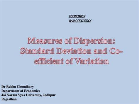 Variance And Standard Deviation Pptx