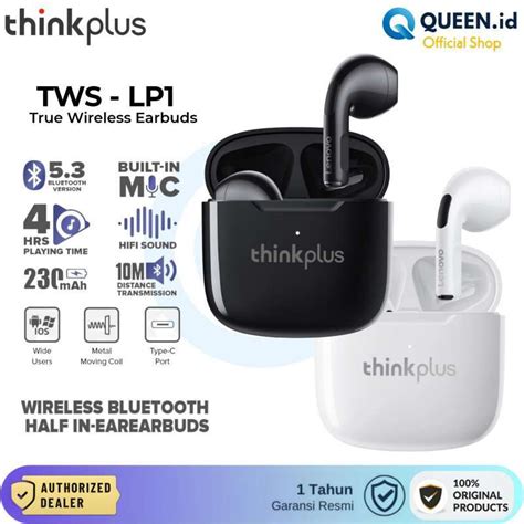 Jual Lenovo Thinkplus Lp1 Tws True Wireless Earbuds Headset Bluetooth 5