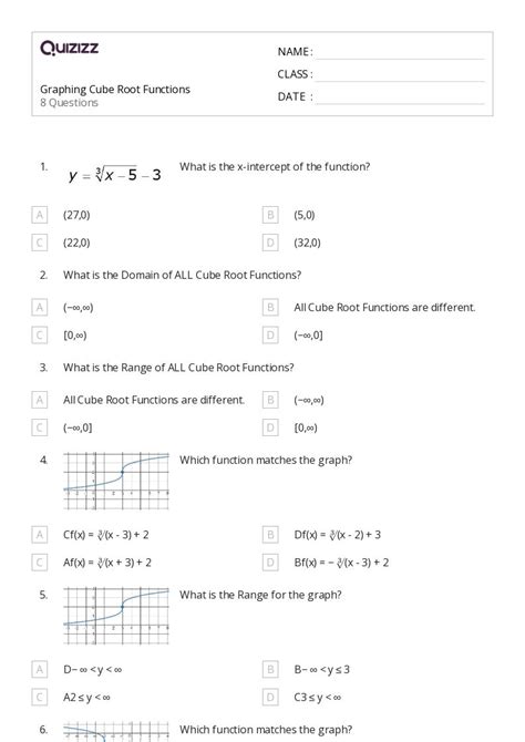 50 Cube Roots Worksheets For Grade 11 On Quizizz Free And Printable