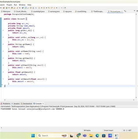 daggupati tirupathiraju on linkedin java encapsulation oop