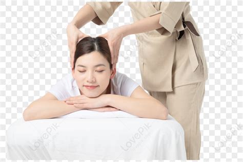 여성 머리 편안한 마사지 Png 일러스트 무료 다운로드 Lovepik