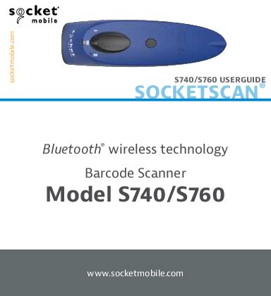 Socket Mobile Bluetooth Barcode Scanner User Guide