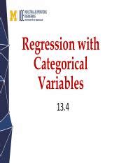 Regression With Categorical Variables Pdf Regression With Categorical Variables