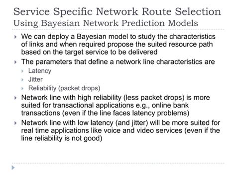 Improving Service Quality Using Bayesian Networks Ppt