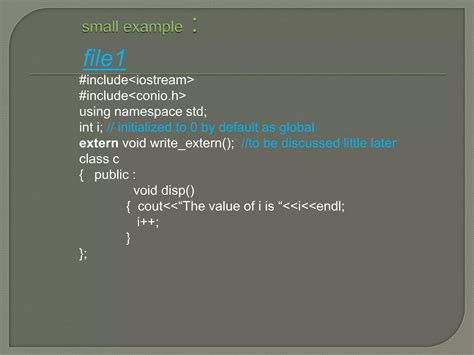 Storage Class Specifiers In C Ppt