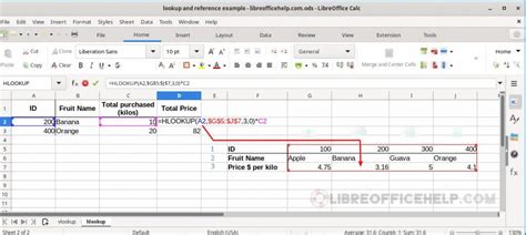 Lookup And Reference Functions In Libreoffice Calc