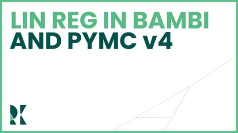 Linear Regression In Bambi And Pymc Youtube