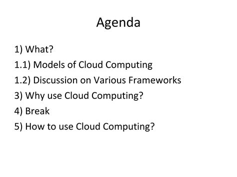 Introduction To Cloud Computing Workshop Ppt Cloud Computing