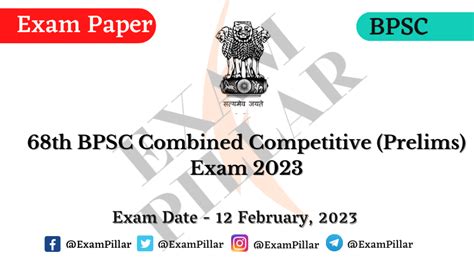 BPSC Th CCE Prelims Exam Feb Official Answer Key TheExamPillar