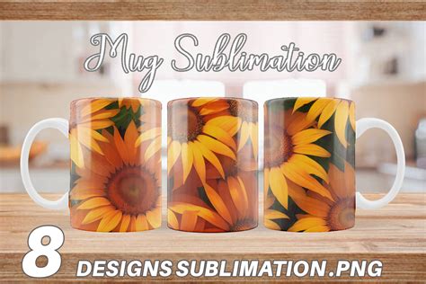Mug Sunflower Pattern Graphic By Artnoy · Creative Fabrica